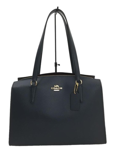 COACH Tote Bag C4078 Leather NVY | eBay