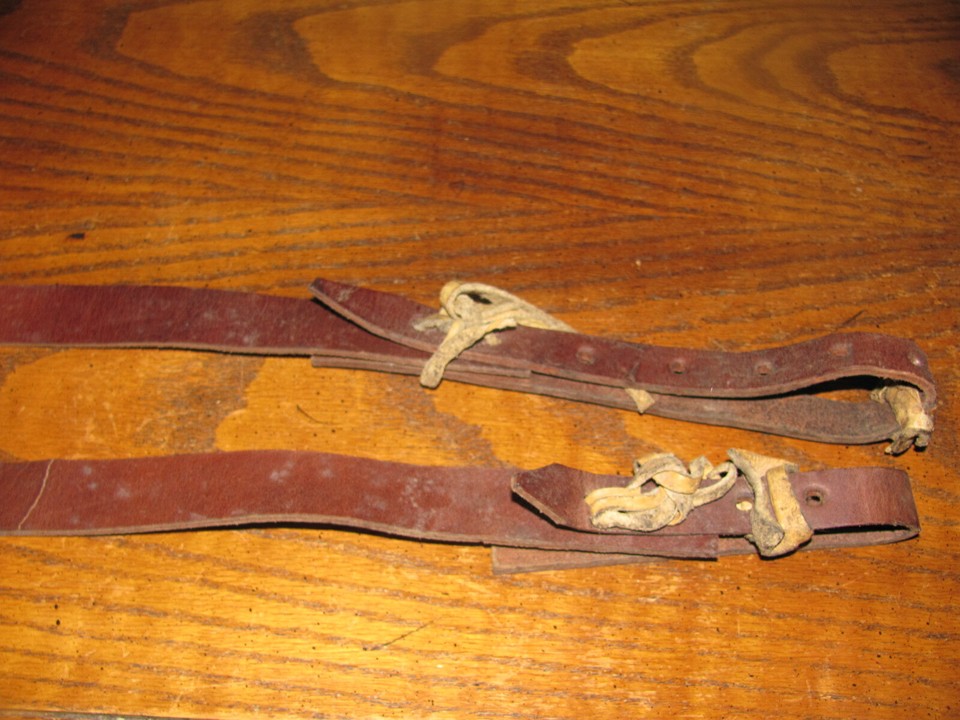 Russian Expedient sling Brown leather with tie ends carbine m44 smg ...