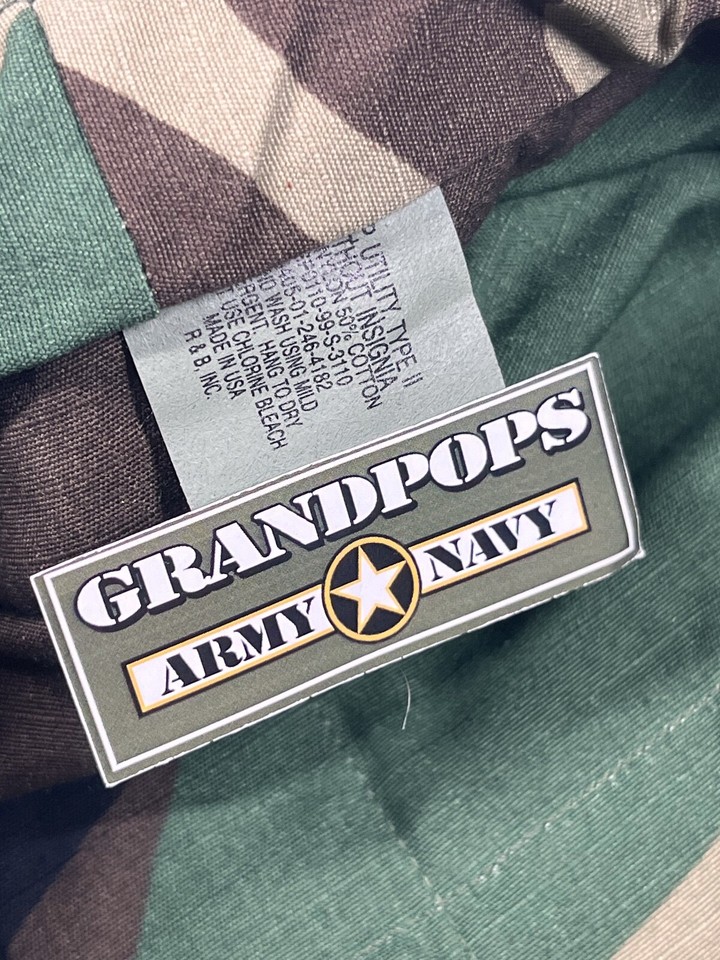 USMC M81 WOODLAND CAP 8 POINT 2 PLY TOP STITCH NO EGA | eBay