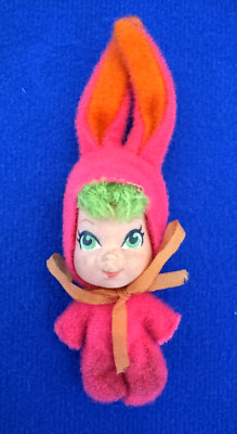 Vintage 1969-70 Liddle Kiddles Holiday Doll 3532 Funny Bunny Kiddle 3 3 ...