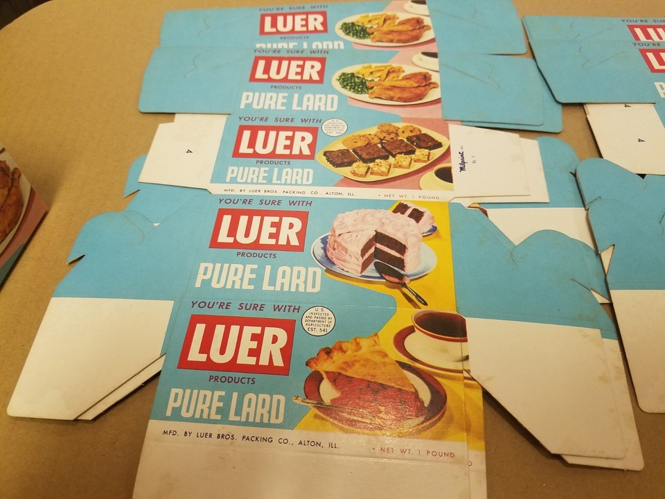 Vintage PURE LARD Boxes UNUSED New Old Stock | eBay