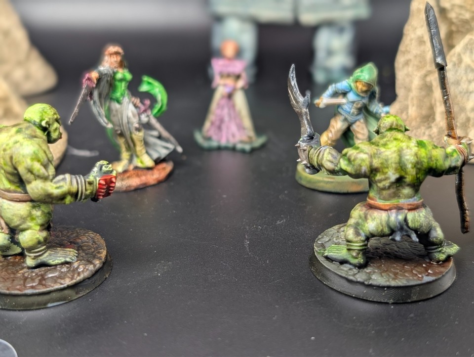 Well painted relentless orc dual wield d&d fantasy miniature | eBay