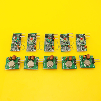5 PCS 433Mhz RF transmitter and receiver kit Module for ARM/MCU remote ...
