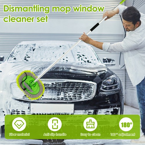 Car Wash Brush Rotating Mop Scratch-Free Mitt Cleaning Detachable ...
