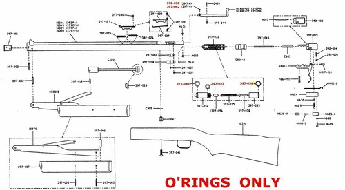 Benjamin Sheridan Air Rifle 397 392 PA O-ring Repair Reseal Seal Kit | eBay