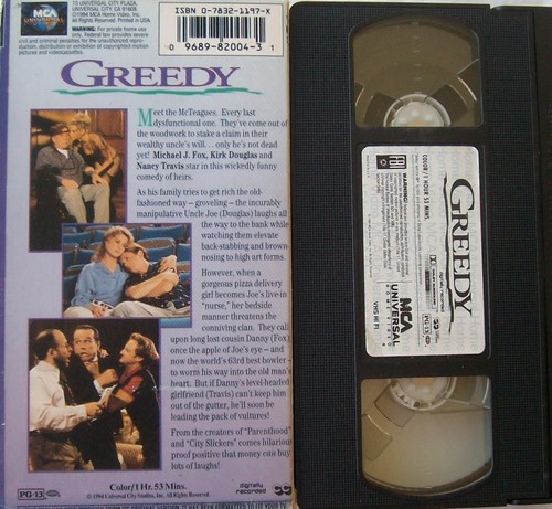 Greedy: Dysfunctional Family (Vintage, VHS, 1994, GD)Michael J Fox ...
