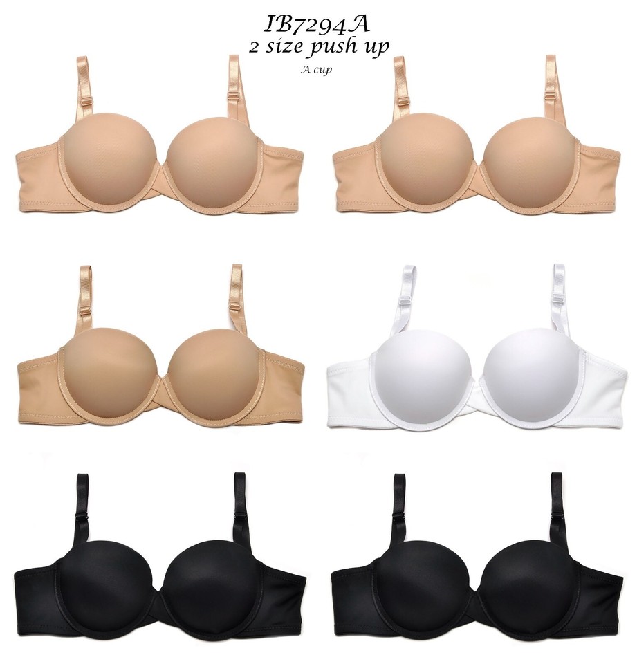 LOT 1-3 Bra EXTREME DOUBLE PUSH UP Add 2 Cup Sizes Padded Bras ...