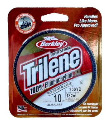 Berkley Trilene 100% Fluorocarbon XL 10lb 200 Yards Clear Invisible ...