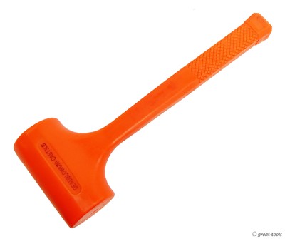 3-LB DEAD BLOW HAMMER – orange deadblow hammers – shock absorbing shot ...