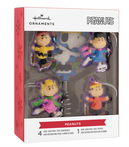 Hallmark Mini Peanuts Tree Topper and Ornaments, Set of 5 New With Box ...