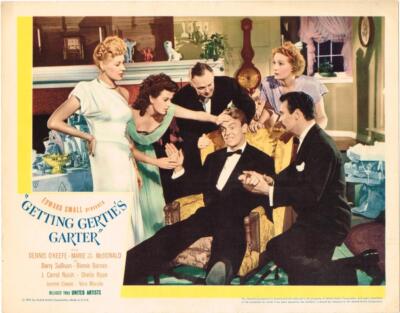 11x14 Movie Lobby Card, 0278, 1945, "Getting Gertie's Garter" - Marie ...