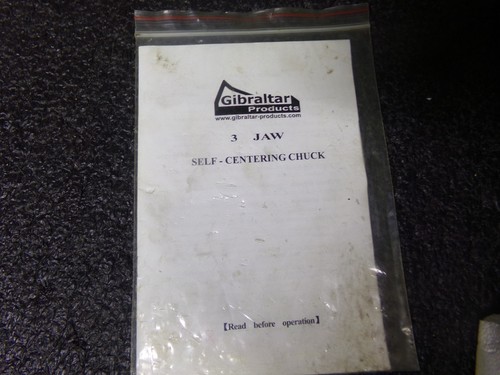 Gibraltar 93220606 3 Jaws, 12" Diam, Self Centering Manual Lathe Chuck ...