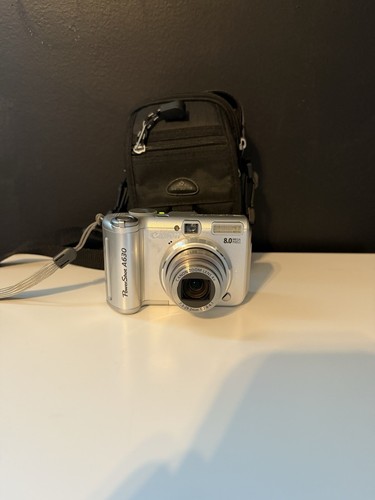 Canon PowerShot A630 Digital Camera Silver 8MP 4x Zoom Flip Screen Y2K ...