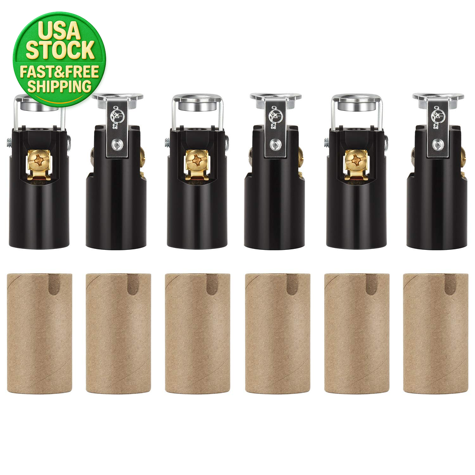 E12 LED Light Bulb Socket Candelabra Base Replacement Keyless Holder 6 ...