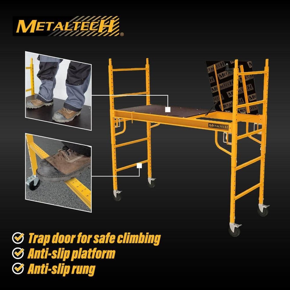 Safeclimb 6 ft. Baker Scaffold with Platform and Included Trap Door ...