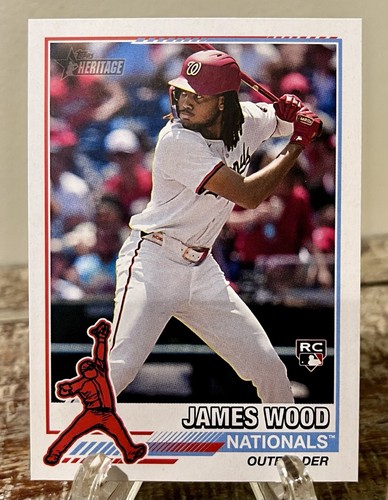 James Wood 2025 Topps Heritage RC 1976 Redefined #76R-11 Green Back SP ...