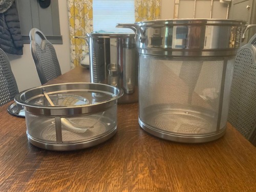 4-Pc All-Clad Stainless Steel 12 Qt Multi Pot w/Pasta Strainer With Lid ...