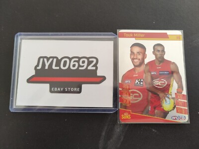 Touk Miller Gold Coast Suns 2022 AFL Teamcoach Silver Insert Card ...