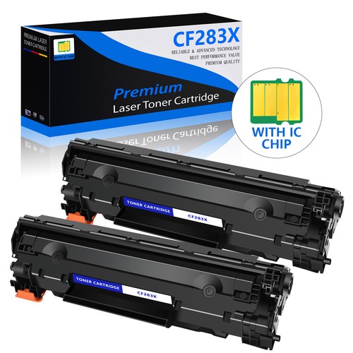 2PK CF283X 83X Toner Cartridge for HP LaserJet Pro M201 M201n M225dn ...