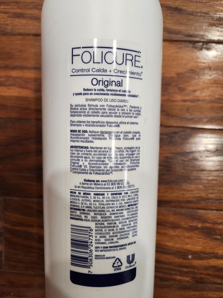 NEW FOLICURE SHAMPOO CONTROL FALL ORIGINAL WITH BIOTIN 38.8 FL OZ MADE ...