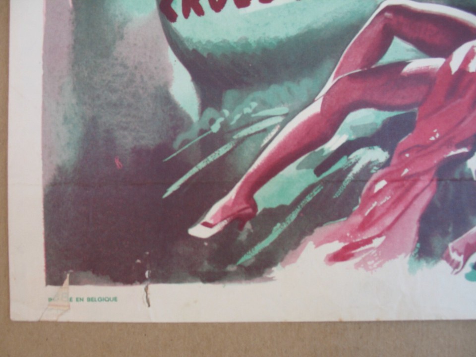 CHERI-BIBI (1955) Original Belgian Poster, Frankenstein, Gaston Leroux ...