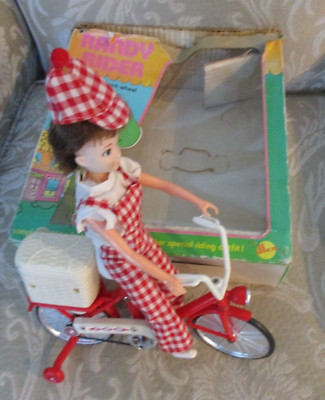 VINTAGE 1970s RANDY RIDER FASHION DOLL W/BIKE & BOX - ILLCO TOY, MADE ...