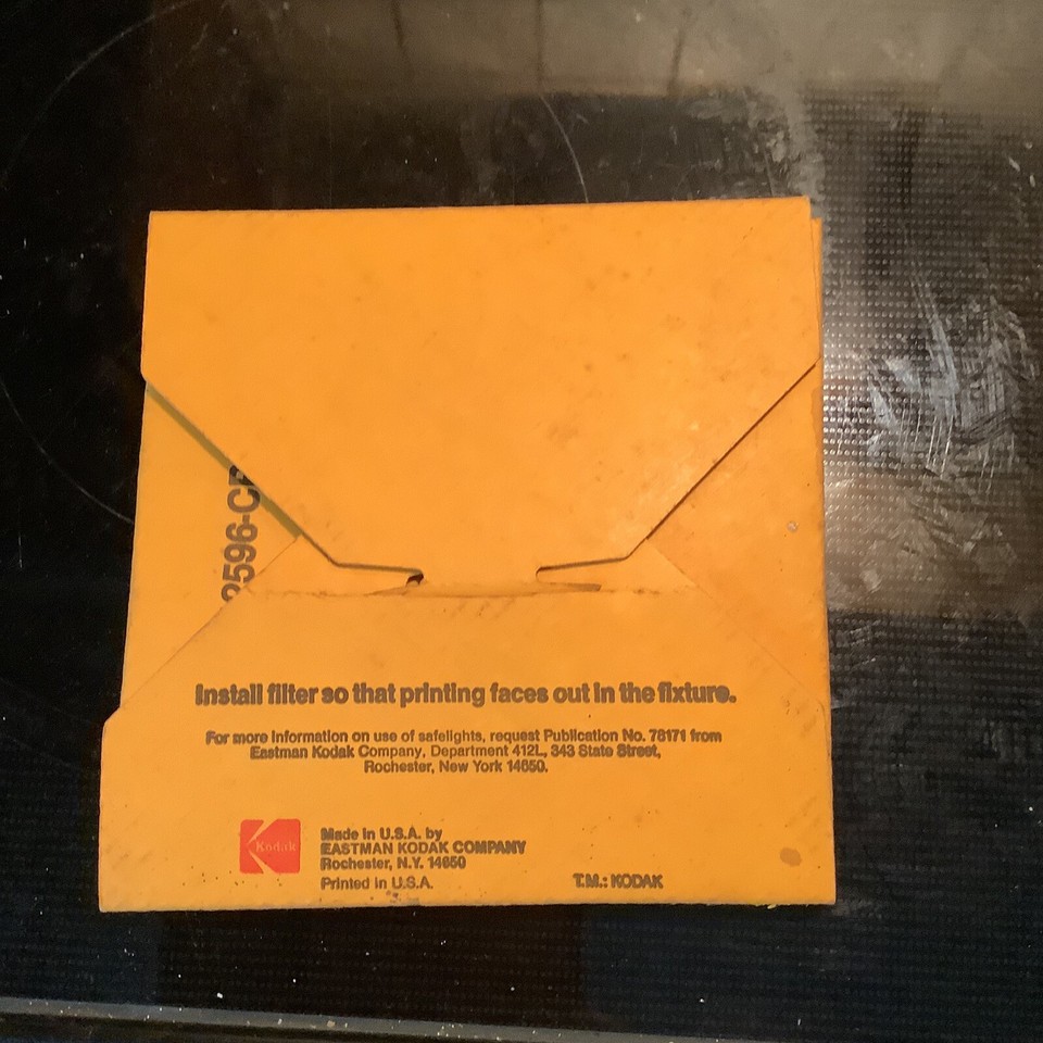 Kodak Safelight Filter Glass 5 1/2 Inch Diameter | eBay