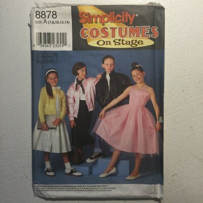 Simplicity Sewing Pattern 8878 sz A 7 8 10 12 14 Girls And Boys ...
