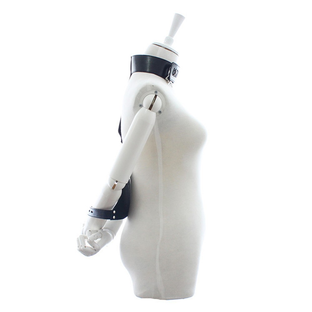 BDSM Triangle bondage leather handcuff arm Fetish adjustable 50 shades ...