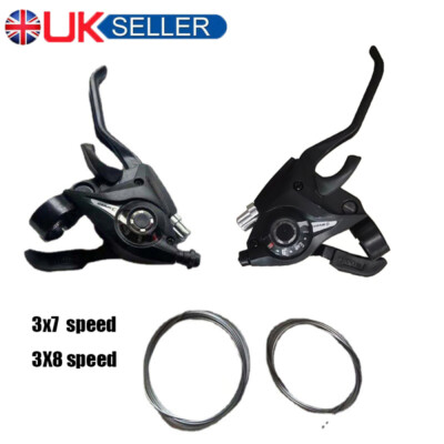 Shimano ST-EF51 GEAR Shifter Set 3x7 3X8 V-Brake Lever Speed Set Bike ...