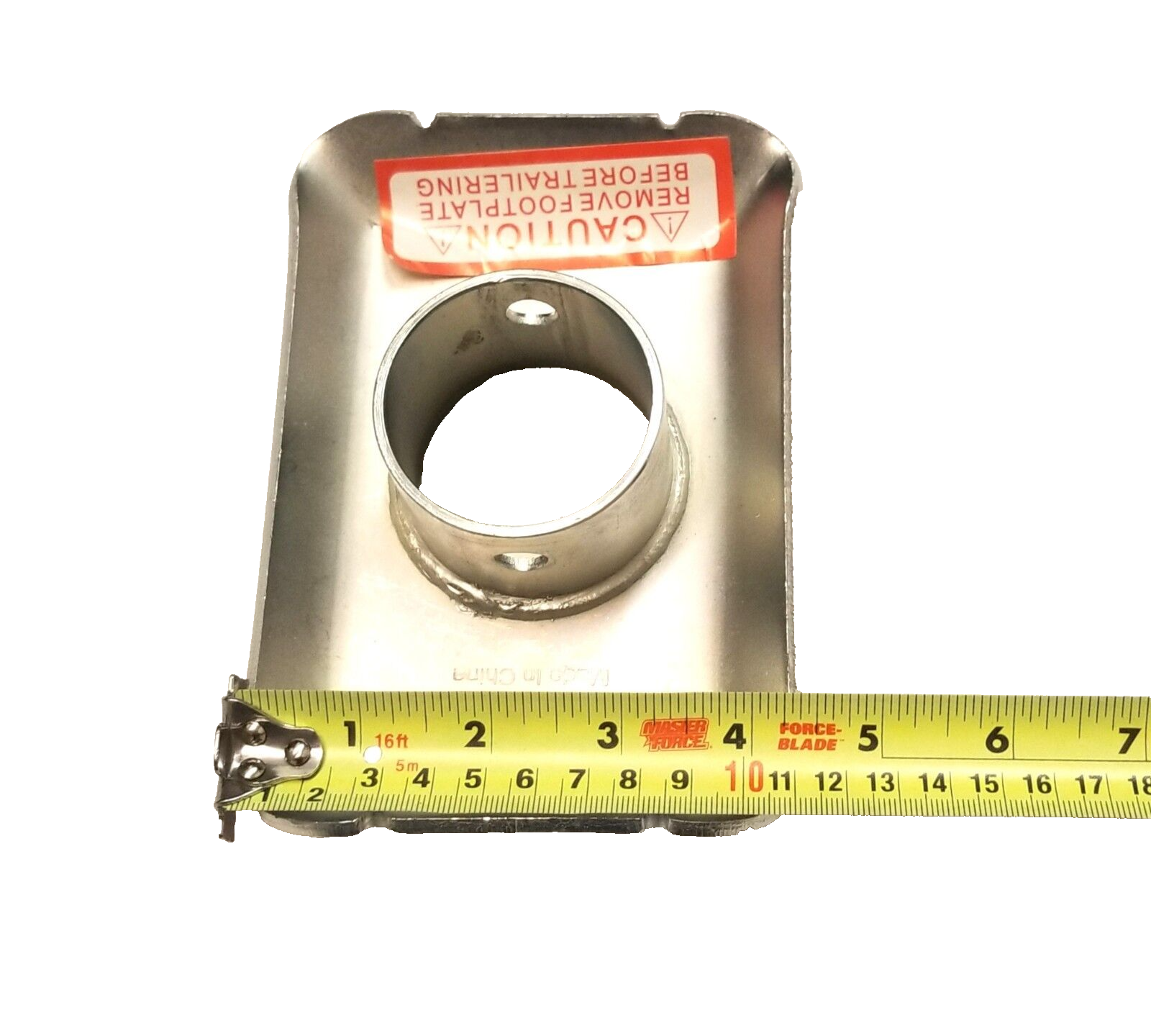 Zinc Plated Trailer Jack Foot w/ Pin 2" Extended Fits 2,000 - 5,000 Lbs ...