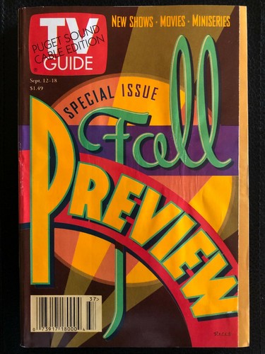 1998 Sept Original TV GUIDE 'Special Issue FALL PREVIEW' PS Cable ...