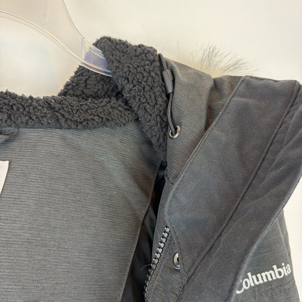 Columbia Suttle Mountain Jacket Womens XXL Faux Fur Trimmed Black Ski ...