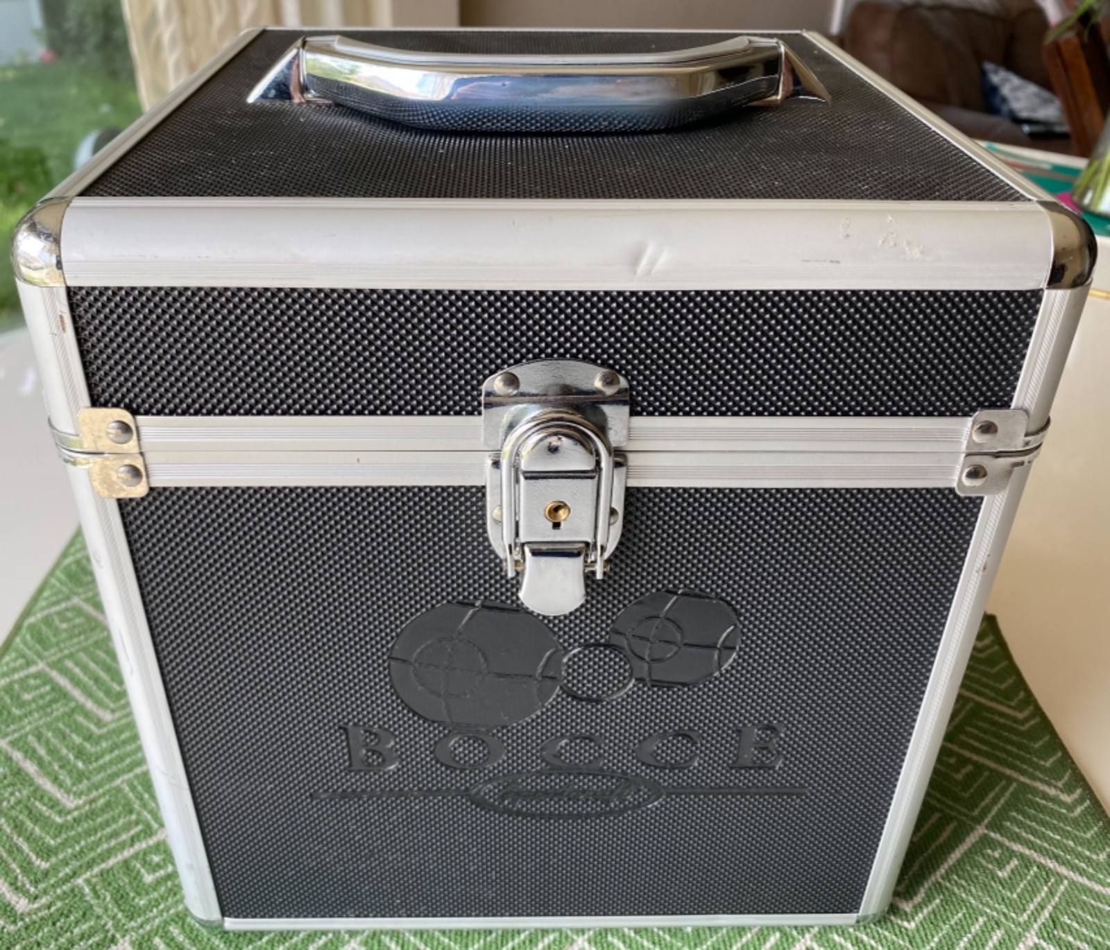 Sportcraft Bocce Ball Set : Red + Green w/ Pallino : Black & Metal Case ...