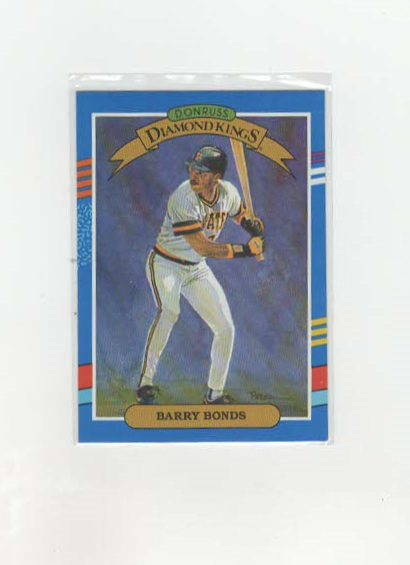 1991 Donruss BARRY BONDS #4 Diamond Kings Error Card No Period After ...