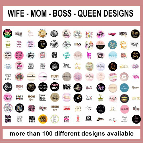 100 Precut WIFE MOM BOSS QUEEN LADY BOTTLE CAP CHARM TRAY IMAGES 1 inch ...