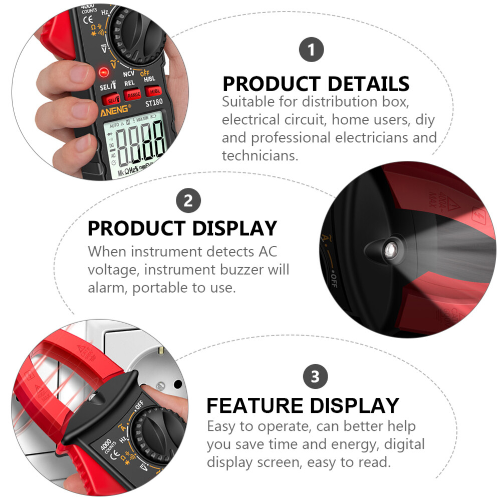 Digital Multimeter LCD Auto Ranging AC Voltage Current OHM NVC Meter ...