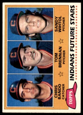 1981 Topps Baseball Card Indians Future Stars - Chris Bando/Tom Brennan ...