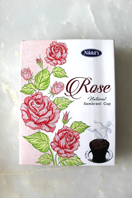 Nikhil Products Rose Natural Sambrani Incense Cups, 12 Cups | eBay