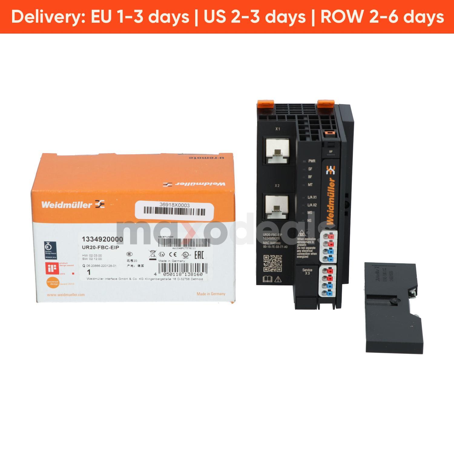 Weidmuller 1334920000 UR20-FBC-EIP Remote I/O Fieldbus Coupler New NFP ...