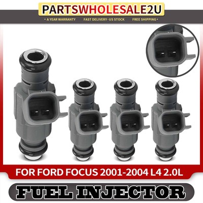 4x Fuel Injector for Ford Focus 2001 2002 2003-2004 L4 2.0L VIN: P ...