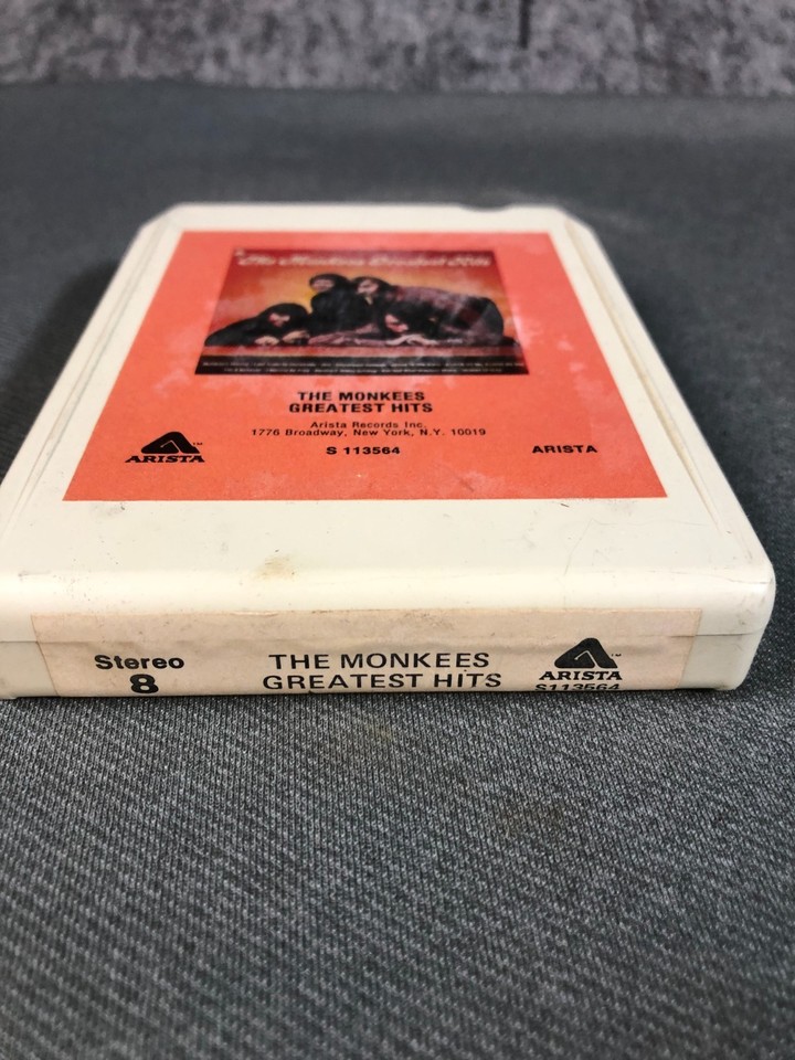 The Monkees Greatest Hits 8 Track Tape Arista 1972 Vintage Cartridge | eBay