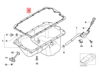 Genuine BMW E81 120 N43 E46 318Ci N46 E90 316i Engine Oil Pan Gasket ...