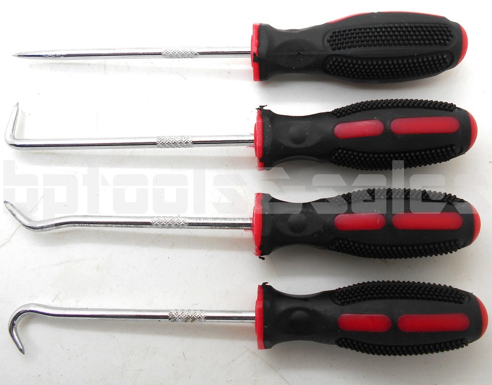 4pc Hook and Pick Tool Set Hose Pick and Cotter Pin Puller for Hoses O ...