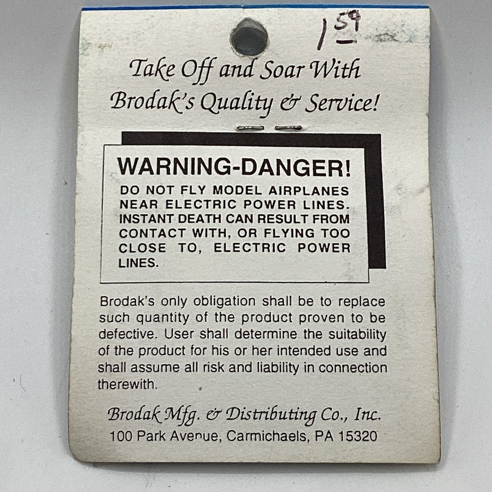 NOS Brodak Model RC Airplane BH-849 3” Offset Profile Engine Mounting ...