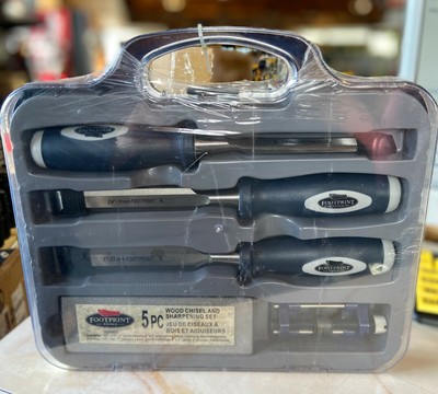 Footprint Tools 389HSG 5pc. Wood Chisel & Sharpening Set in Plastic ...
