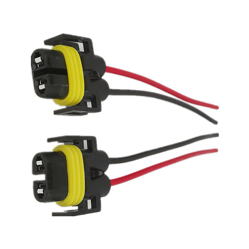 2Pc Wire Pigtail Female 898 Fog Light Two Harness Bulb Socket Connector ...