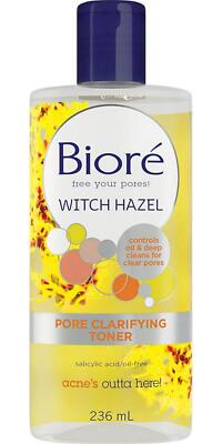 Bioré Witch Hazel Pore Clarifying Toner 236mL+Controls oil Deep cleans ...