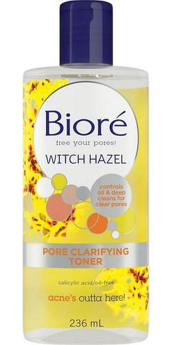 Bioré Witch Hazel Pore Clarifying Toner 236mL+Controls oil Deep cleans ...