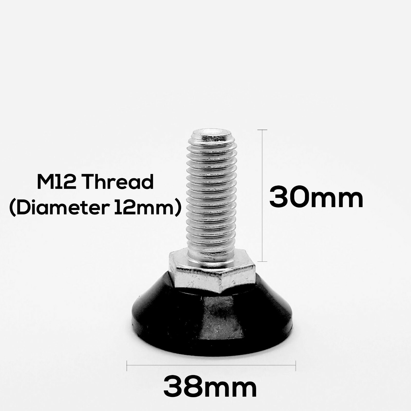 M12 Adjustable Legs Screw in for Machines / Appliances Height Levelling ...